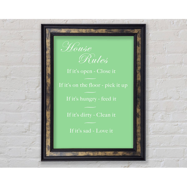 Bright Star House Rules 2 - Single Picture Frame Art Prints | Wayfair.co.uk