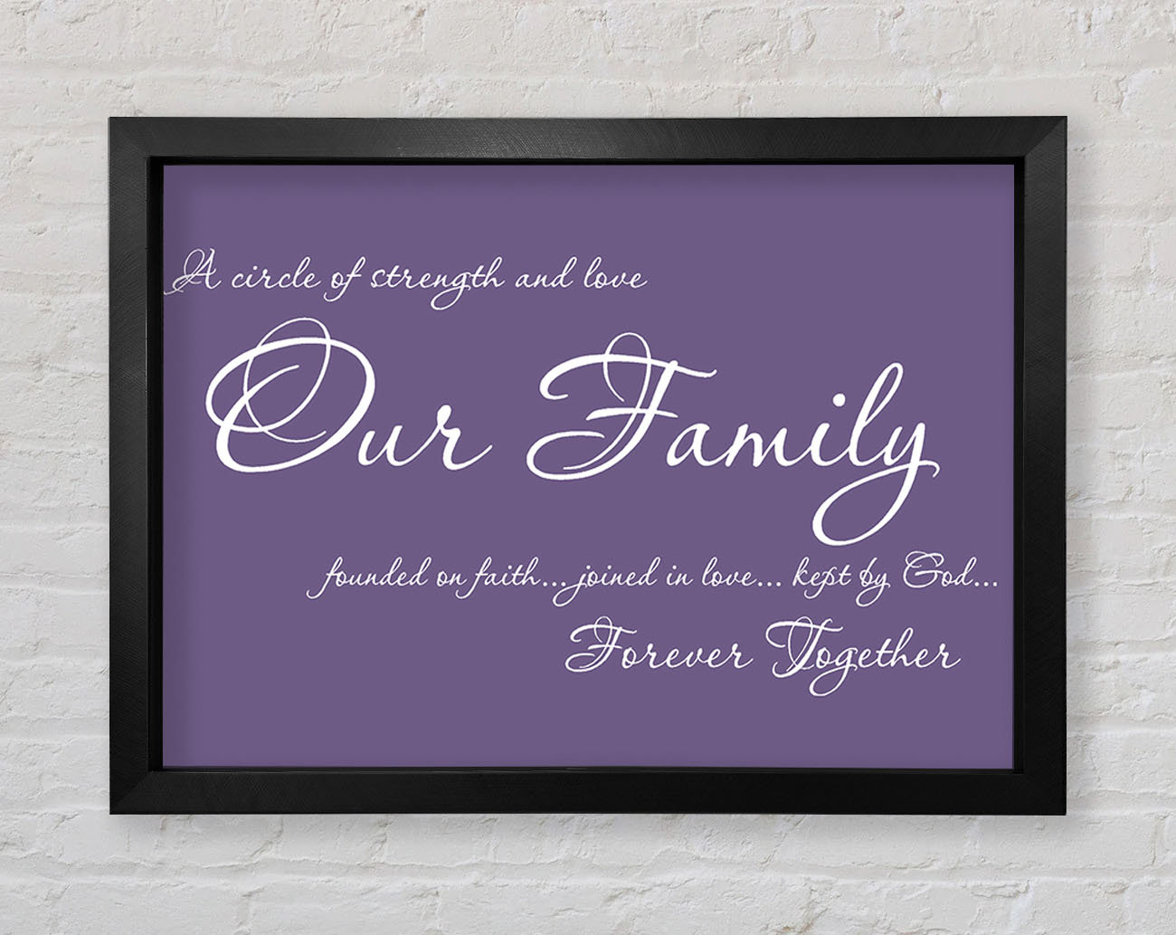 Bright Star Family Quote Our Family Together Forever Lilac - Print ...