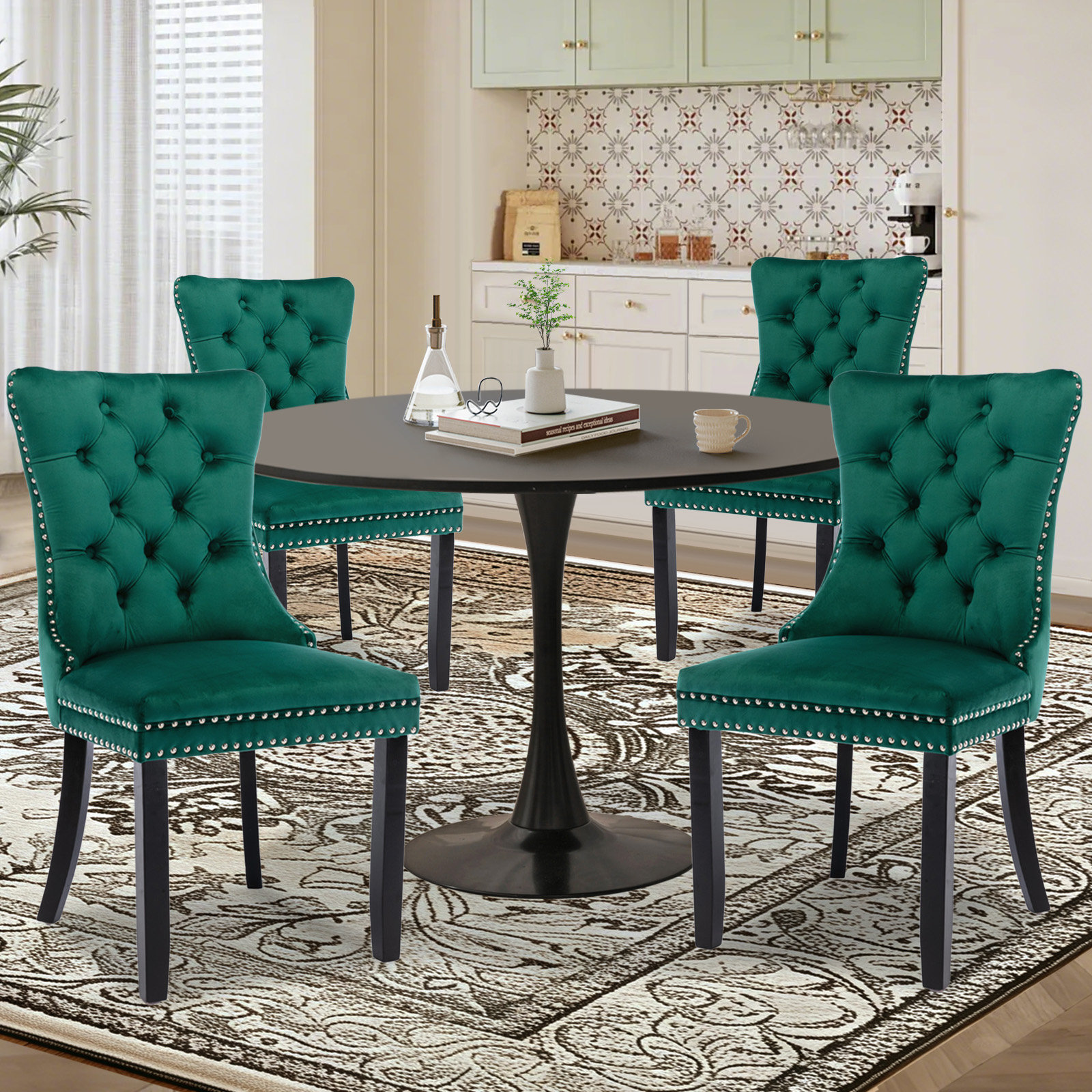 House of Hampton® Round Dining Table Sets With 4 Chairs & Reviews | Wayfair
