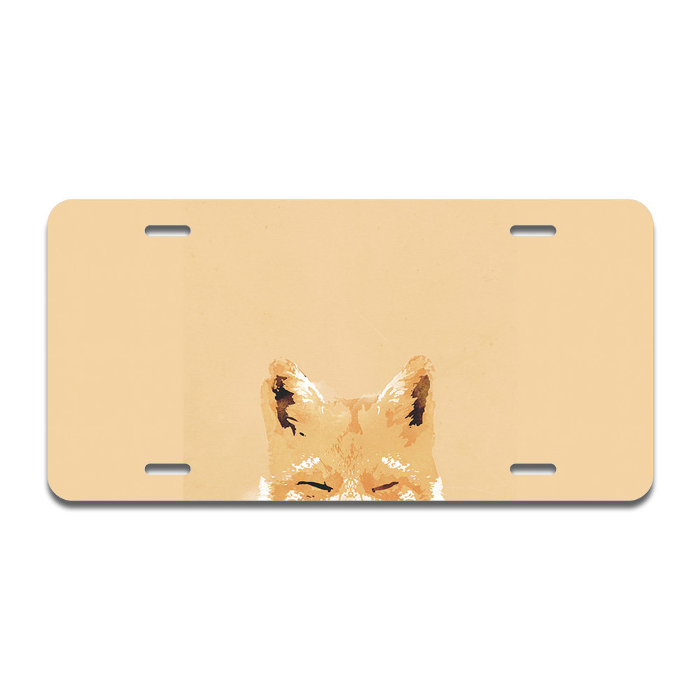SignMission Smiling Fox Aluminum Licence Plate| Licence Plate 12" X 6 ...
