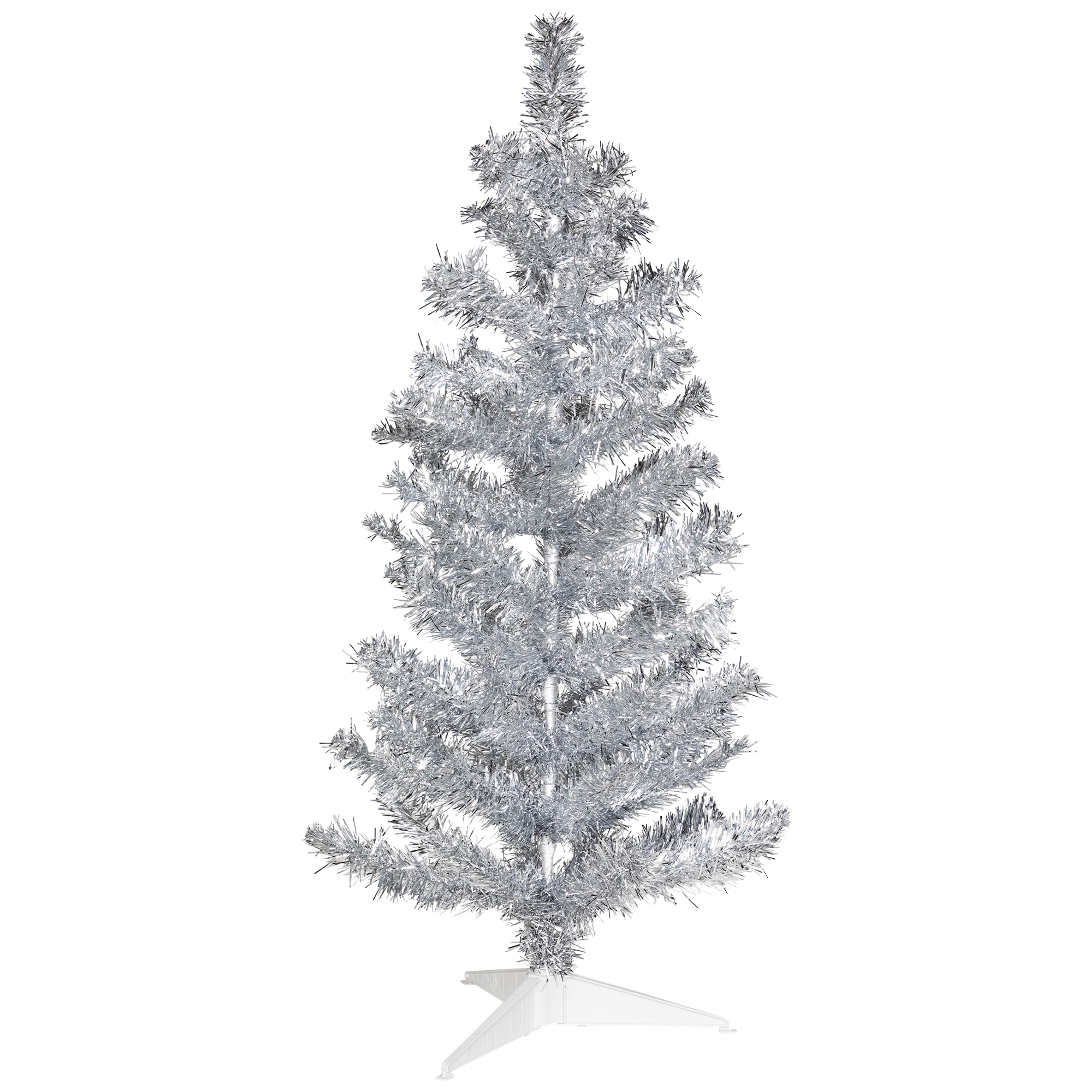 Northlight Seasonal Artificial Tinsel Christmas Tree - 3' - Silver ...