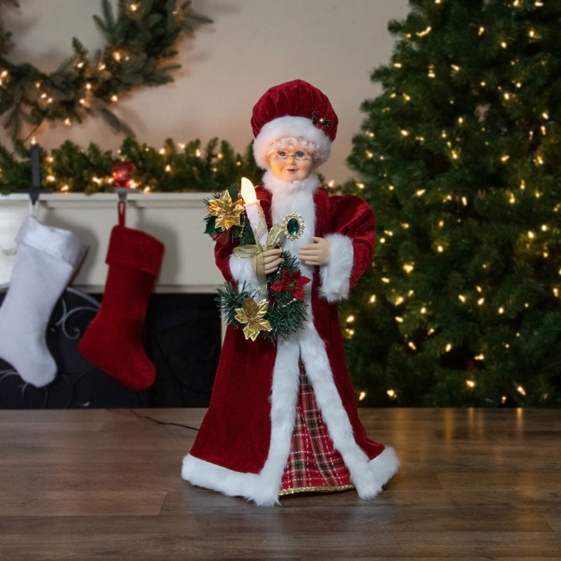 Northlight Seasonal 24-Inch Animated Mrs. Claus with Lighted Candle ...
