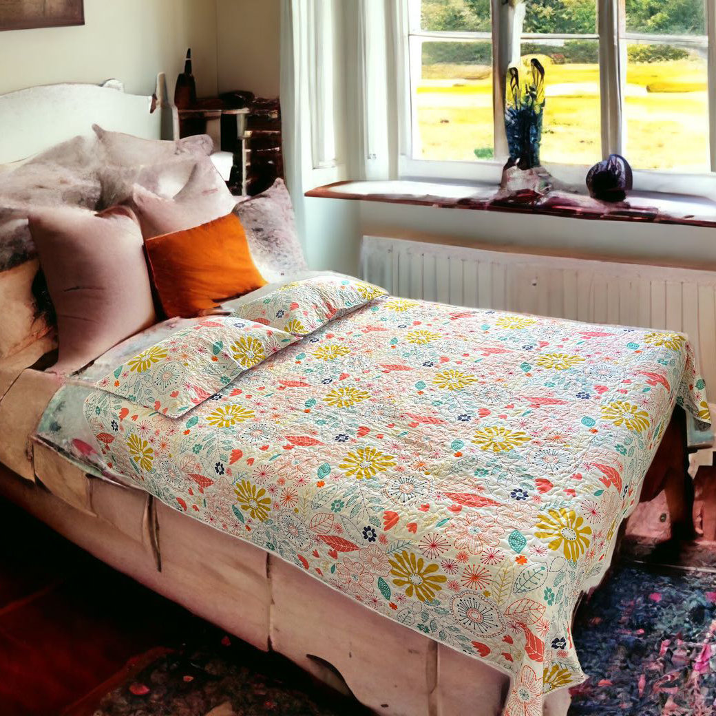 QINGDAOSAIBOSIFANGSHUIGONGCHENGYOUXIANGONGSI 3Pcs Queen Size Quilts ...