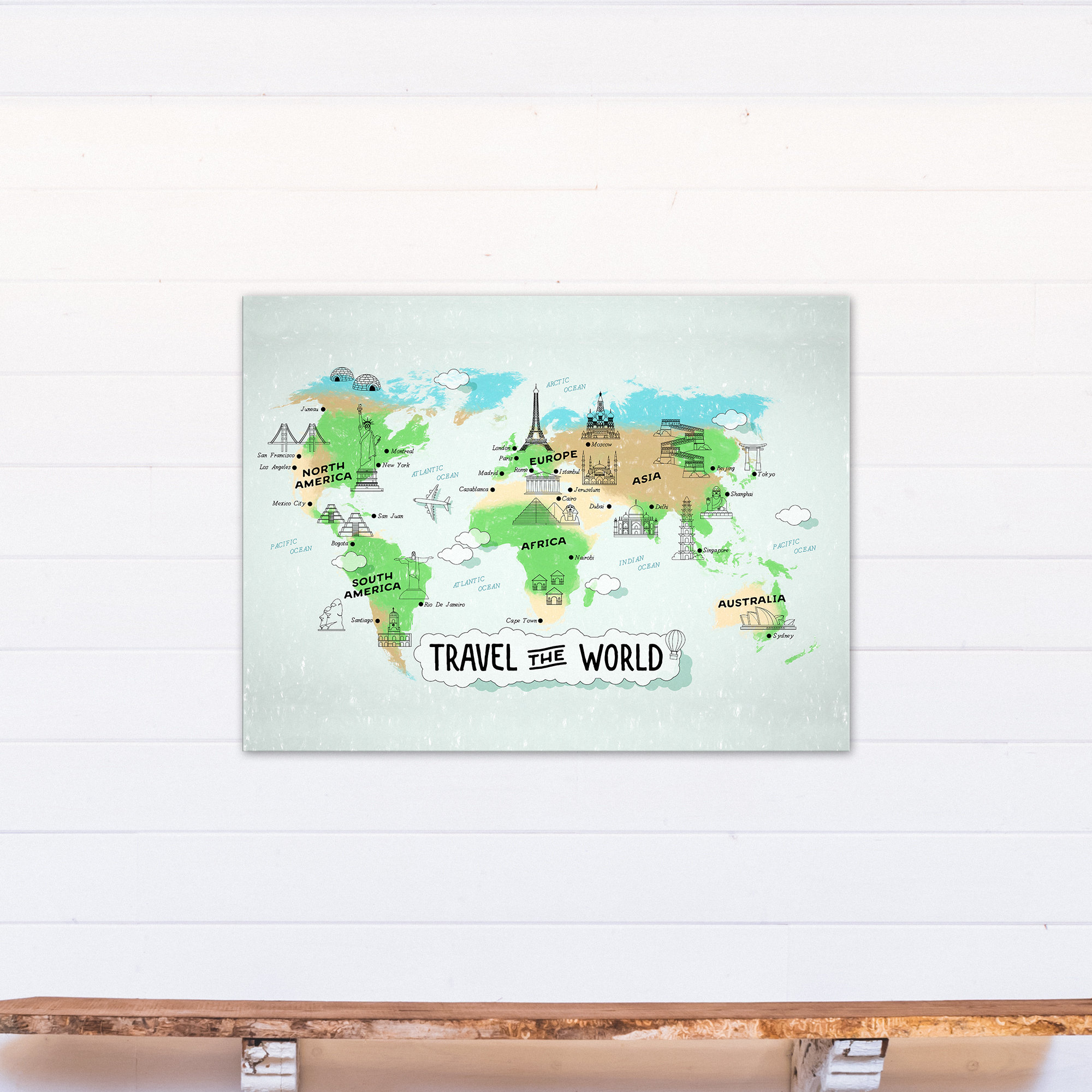 Zoomie Kids Montclair Travel the World Map Canvas Art - Wayfair Canada