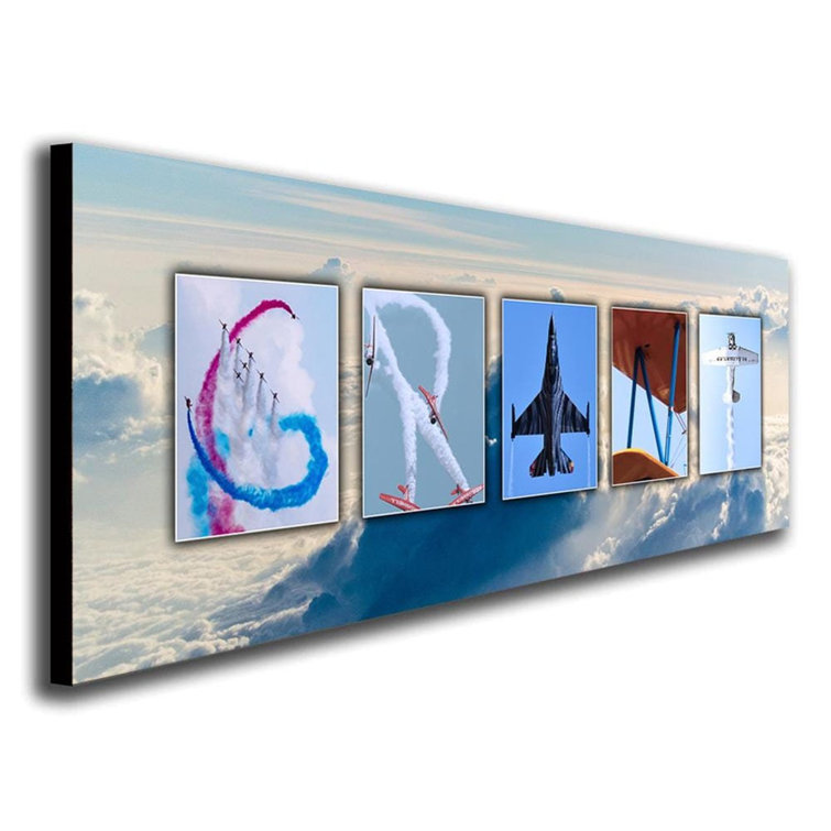 Ebern Designs Aviation & Airplane Personalized Name Art Print for ...