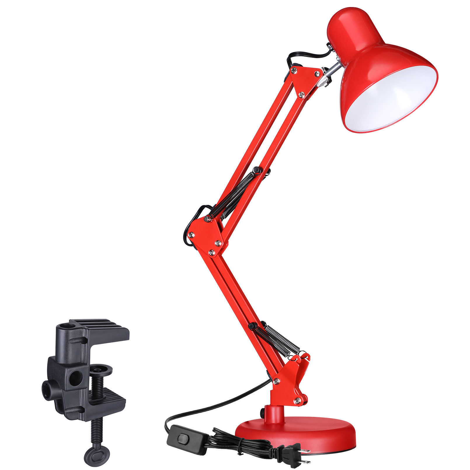 Ebern Designs Stelly Metal Adjustable Desk Lamps, Swing Arm Architect ...