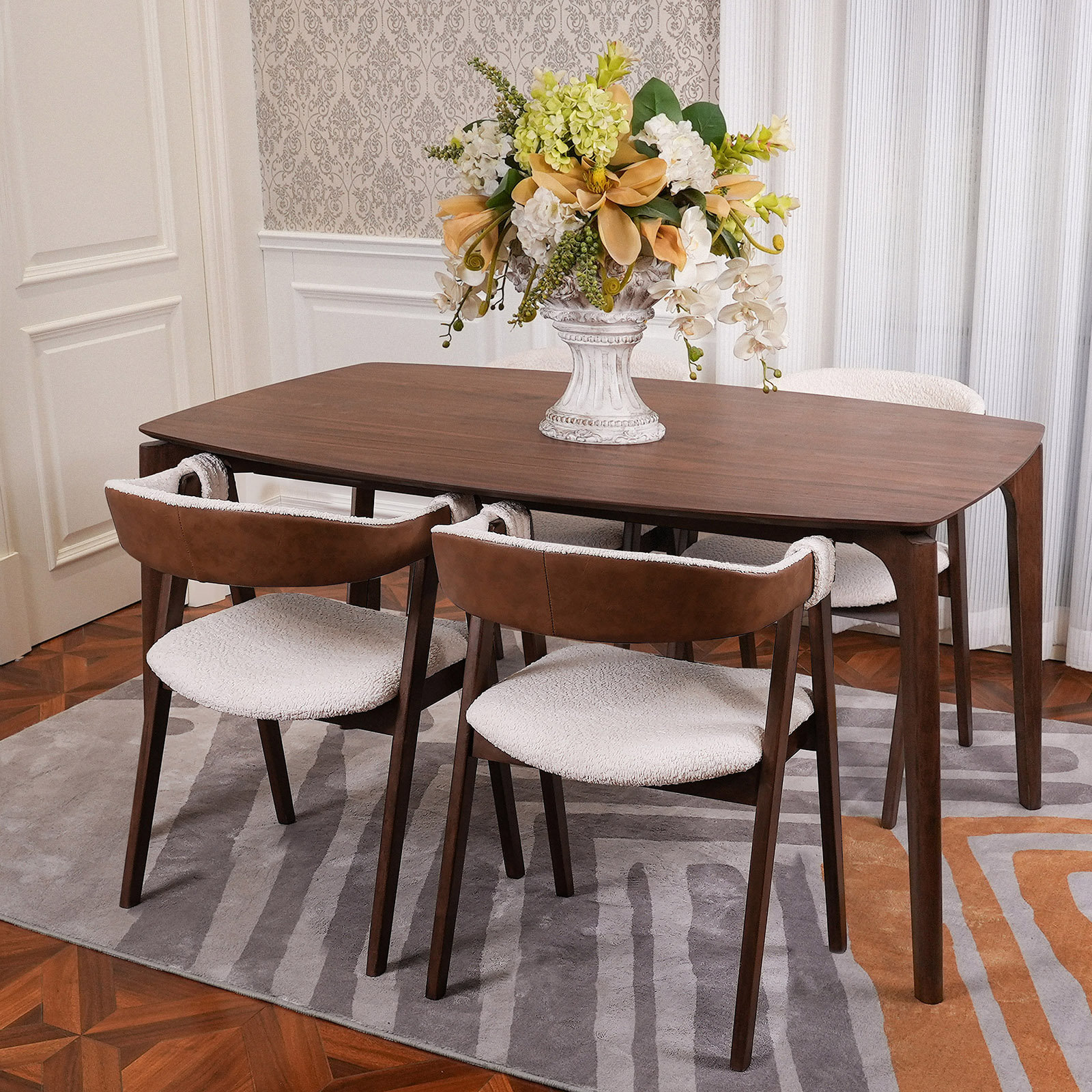 Corrigan Studio® Leming 60 L x 56.75 W Dining Set | Wayfair