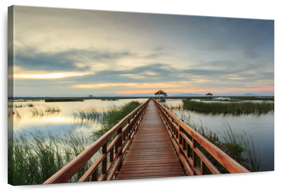 Breakwater Bay Aletra Lotus Lake Bridge | Wayfair