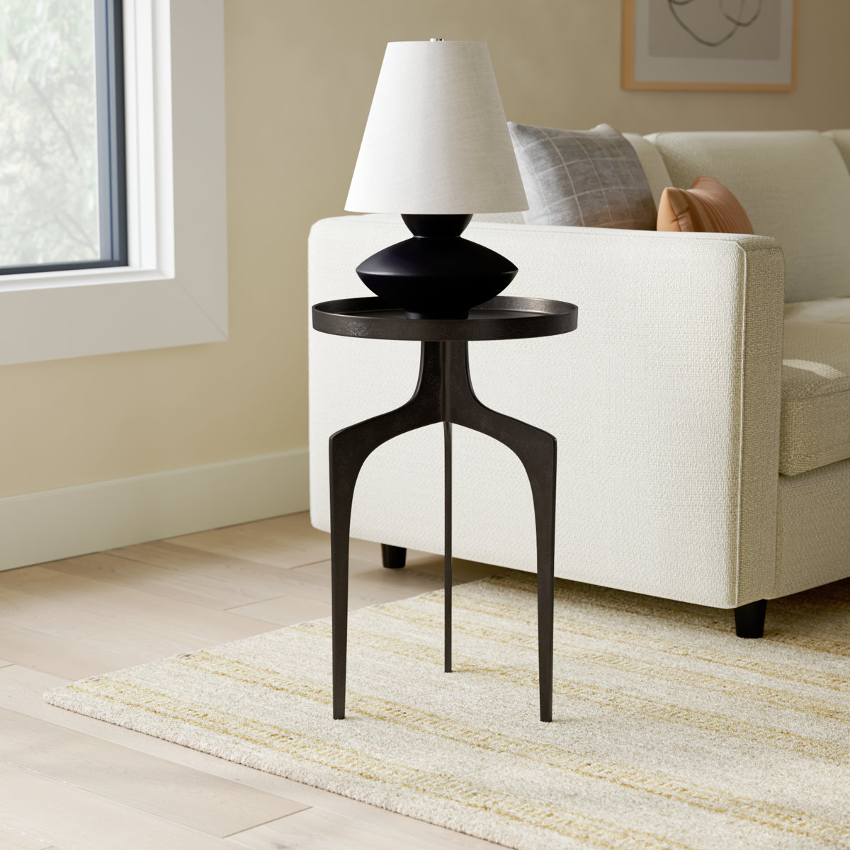 Joss & Main Eton Tray Top Pedestal End Table & Reviews | Joss & Main