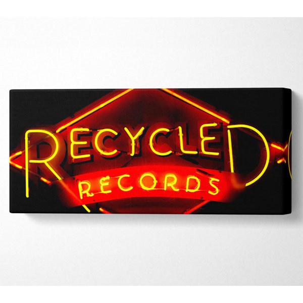 Happy Larry Recycled Records - Wrapped Canvas Art Prints | Wayfair.co.uk