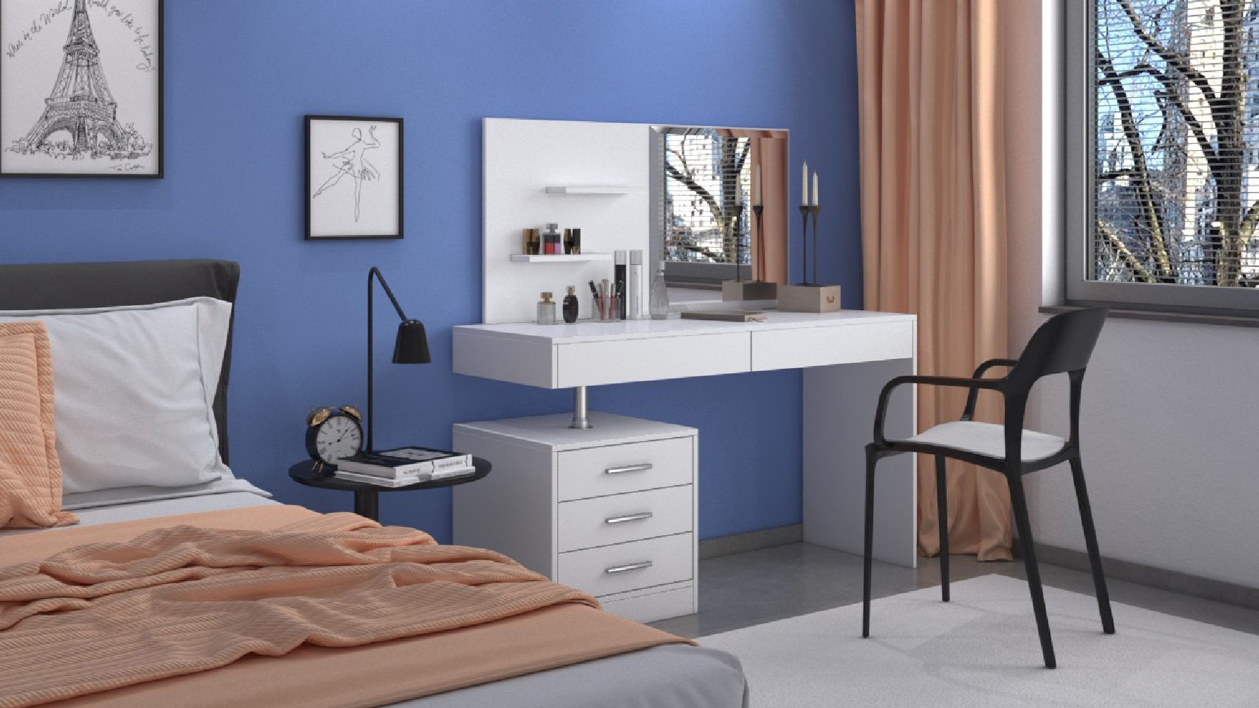 Latitude Run® Gomillion Mirabella Vanity with Mirror & Reviews | Wayfair