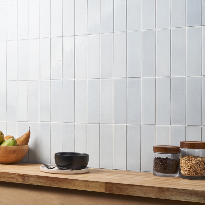 Bond Tile Groovy 2" x 8" Glossy Lava Stone Subway Wall Tile (3.88 Sq ...