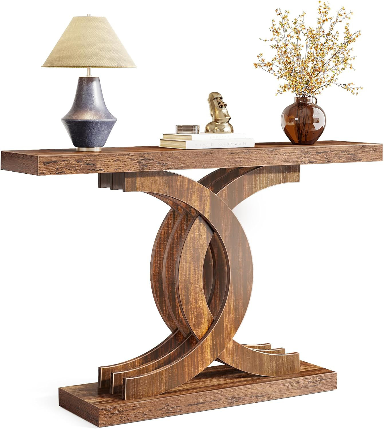 One Allium Way® Console Table, 39 In Brown Entryway Table With ...