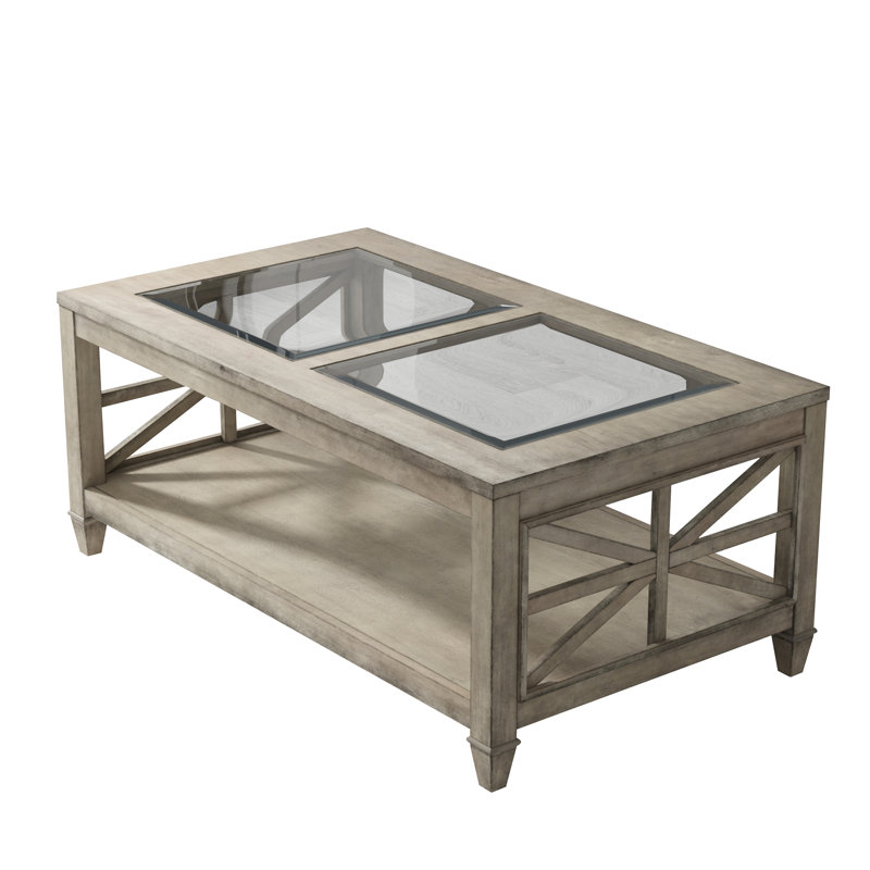 Gracie Oaks Cheylee Farmhouse Cocktail Tables Coffee Table with ...