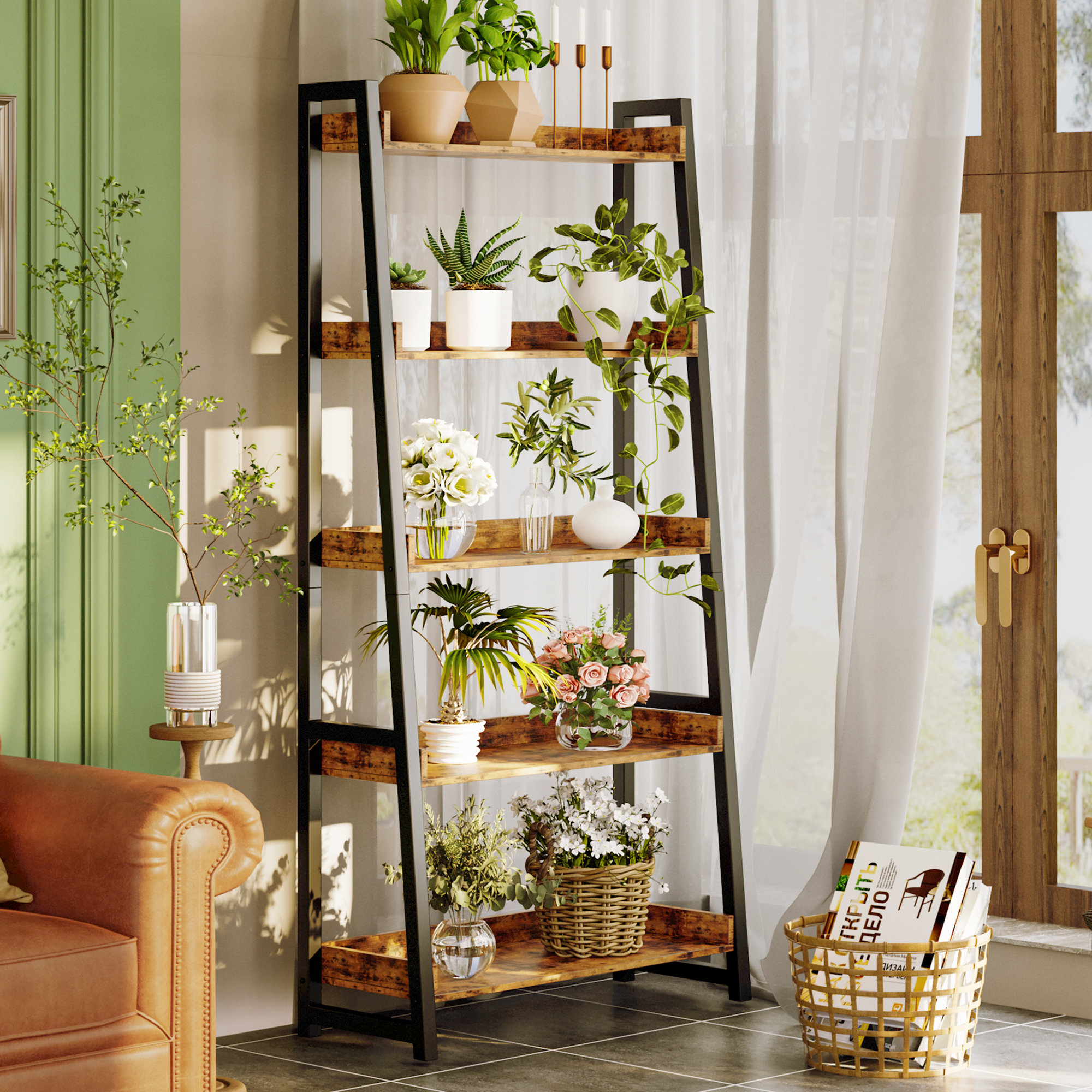 17 Stories Iron Ladder Bookcase & Reviews | Wayfair