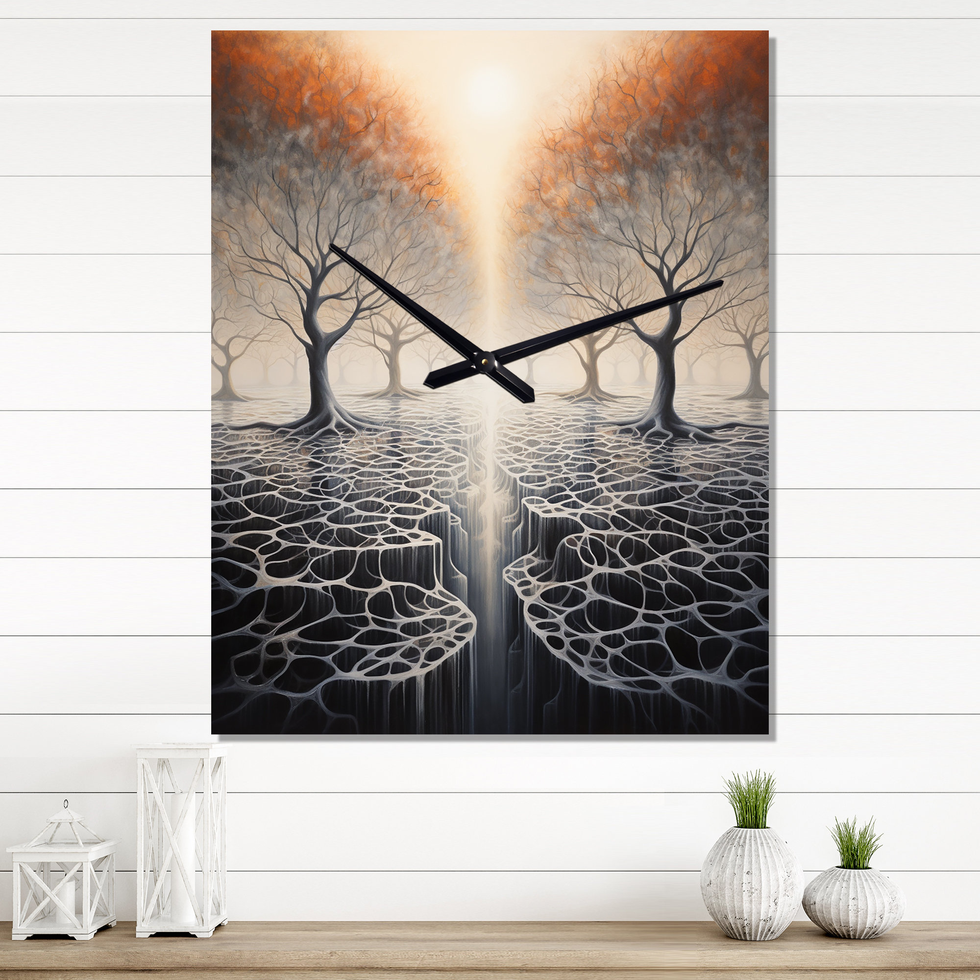 East Urban Home Dilsey - Surrealism Wall Clock Oversized | Wayfair