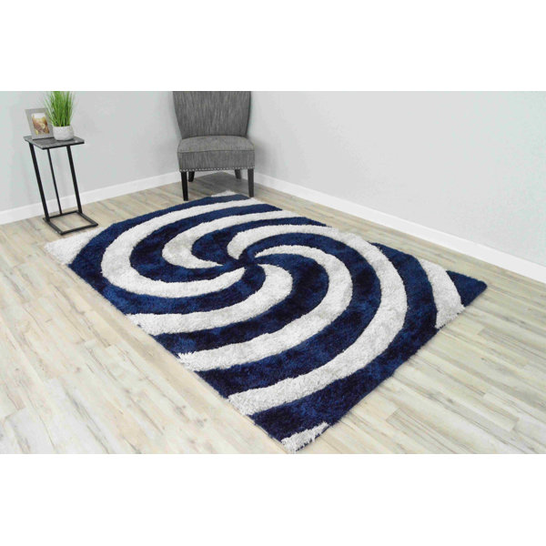 Wrought Studio Modern Arriola Shag Abstract Geometric Rug For Living ...
