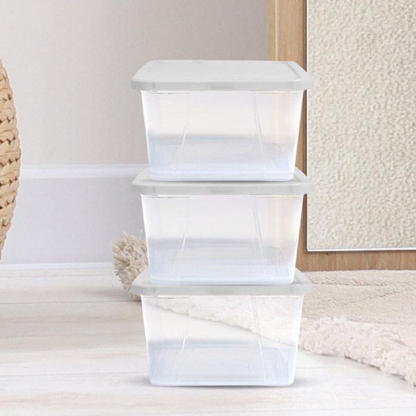 Homz Stackable Plastic Storage Container & Reviews | Wayfair