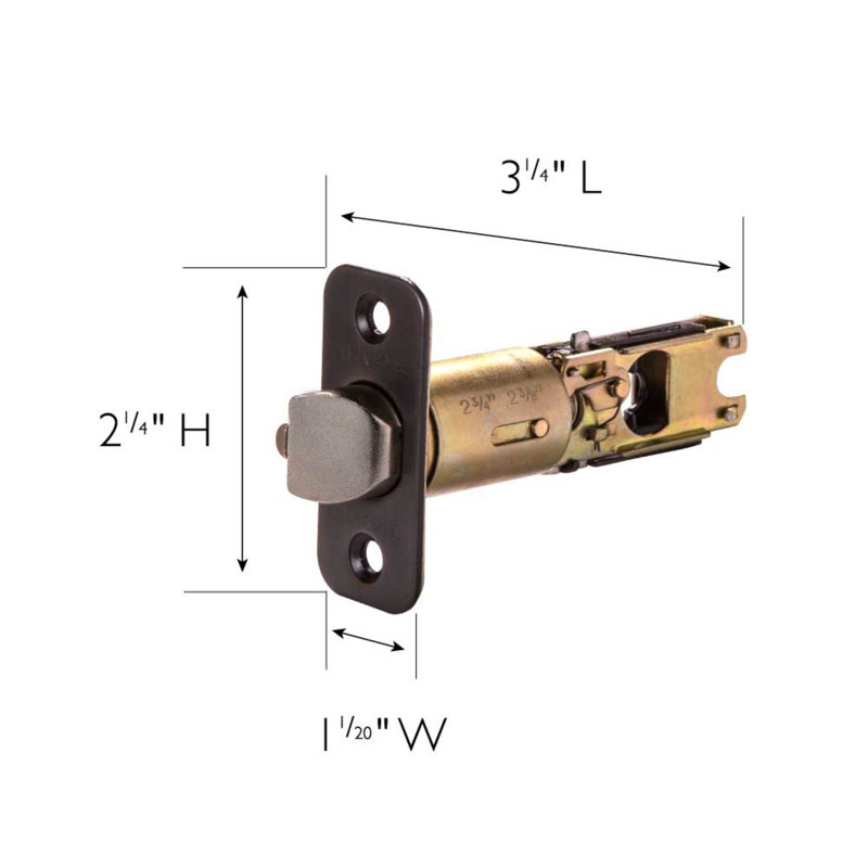 Symple Stuff 2-Way Adjustable Entry Round Corner Latch | Wayfair