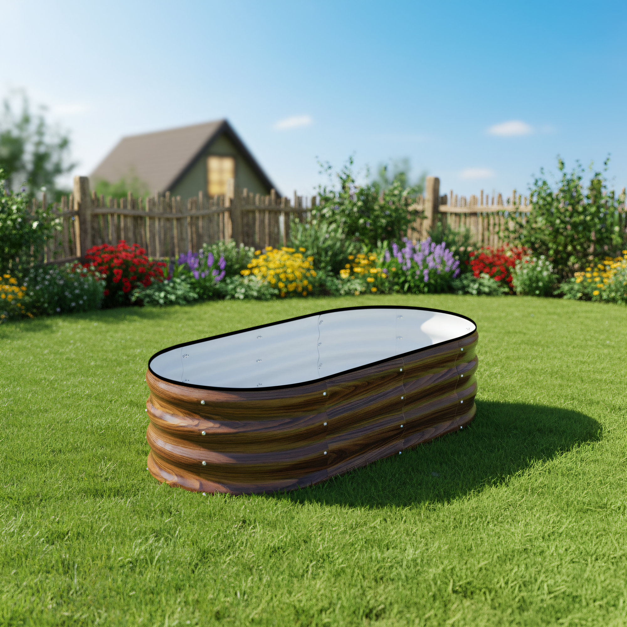 Trent Austin Design® Brown, Galvanized Outdoor Raised Garden Bed 3 ...