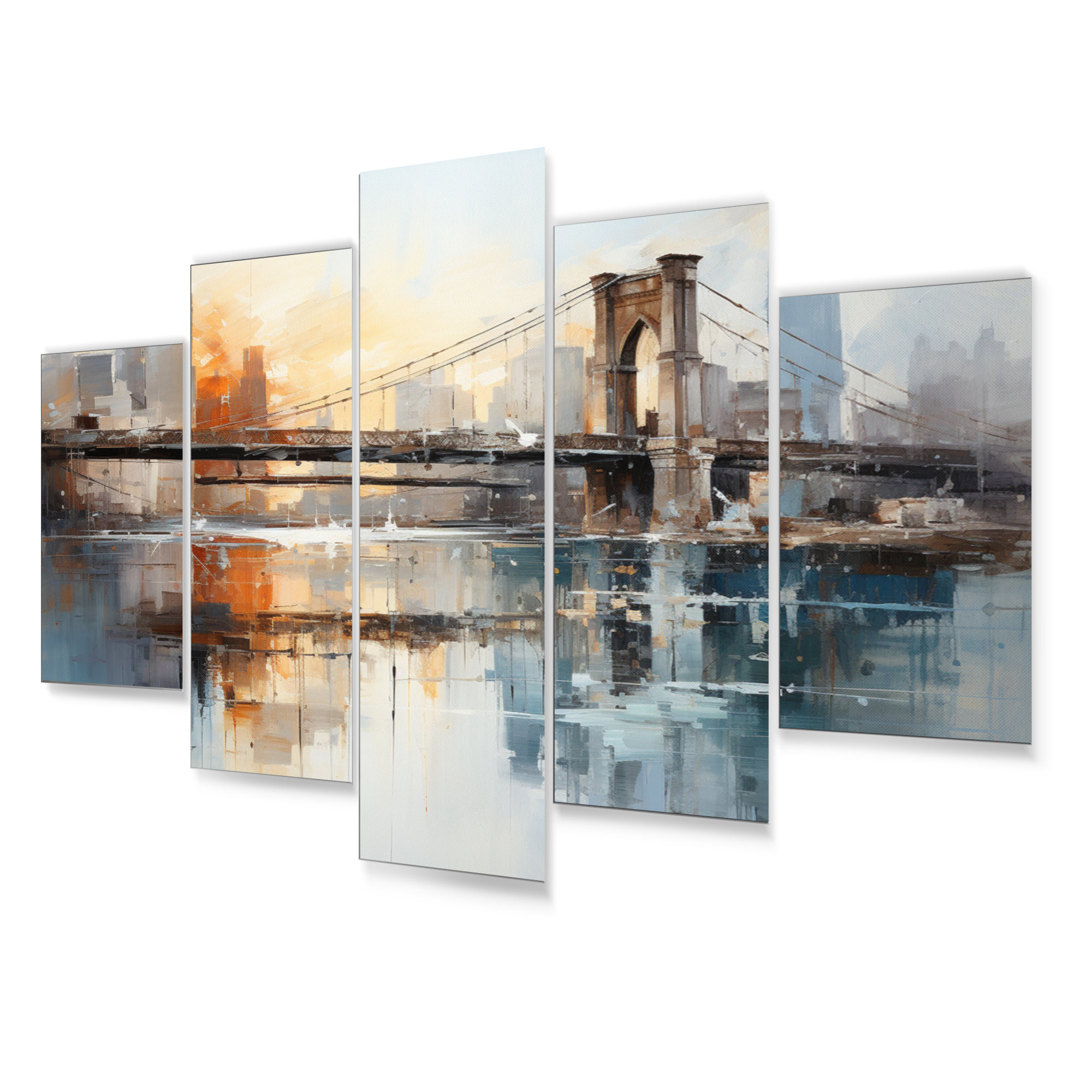 Design Art Beige Bridge Reflective Connections - Architecture Metal ...