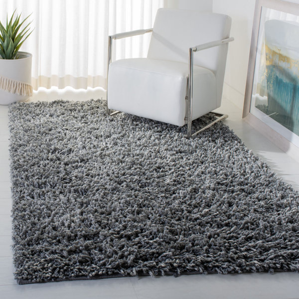 Wrought Studio Hucksley Sheep Shag Hand Woven Performance Solid Color ...