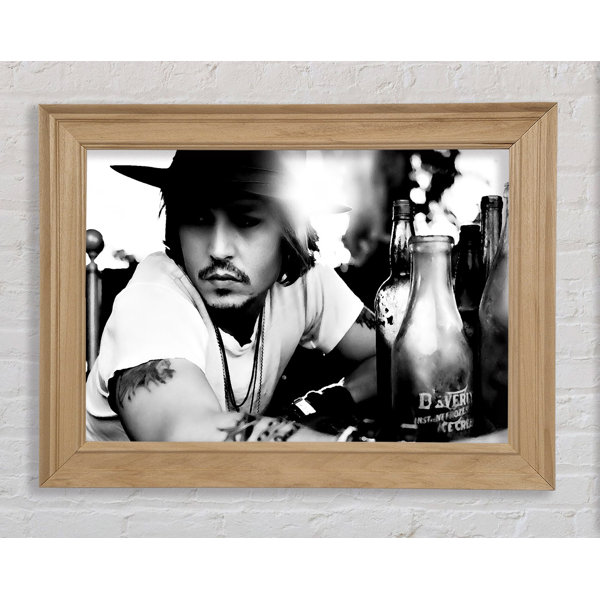 Bright Star Johnny Depp Hat B N W - Single Picture Frame Art Prints ...