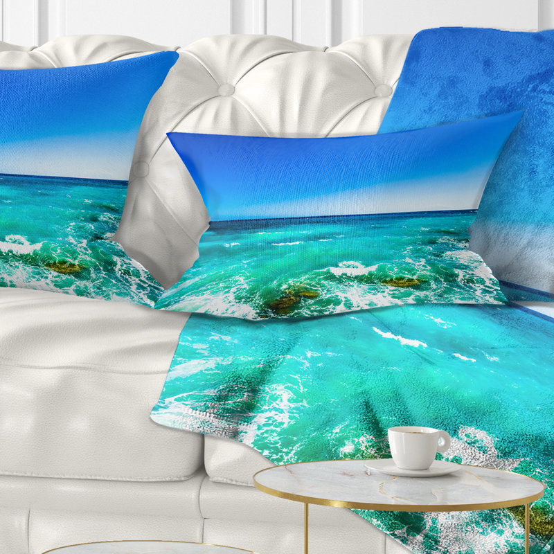 Design Art Seashore with Clear Water and Sky - Sea & Shore Printed ...