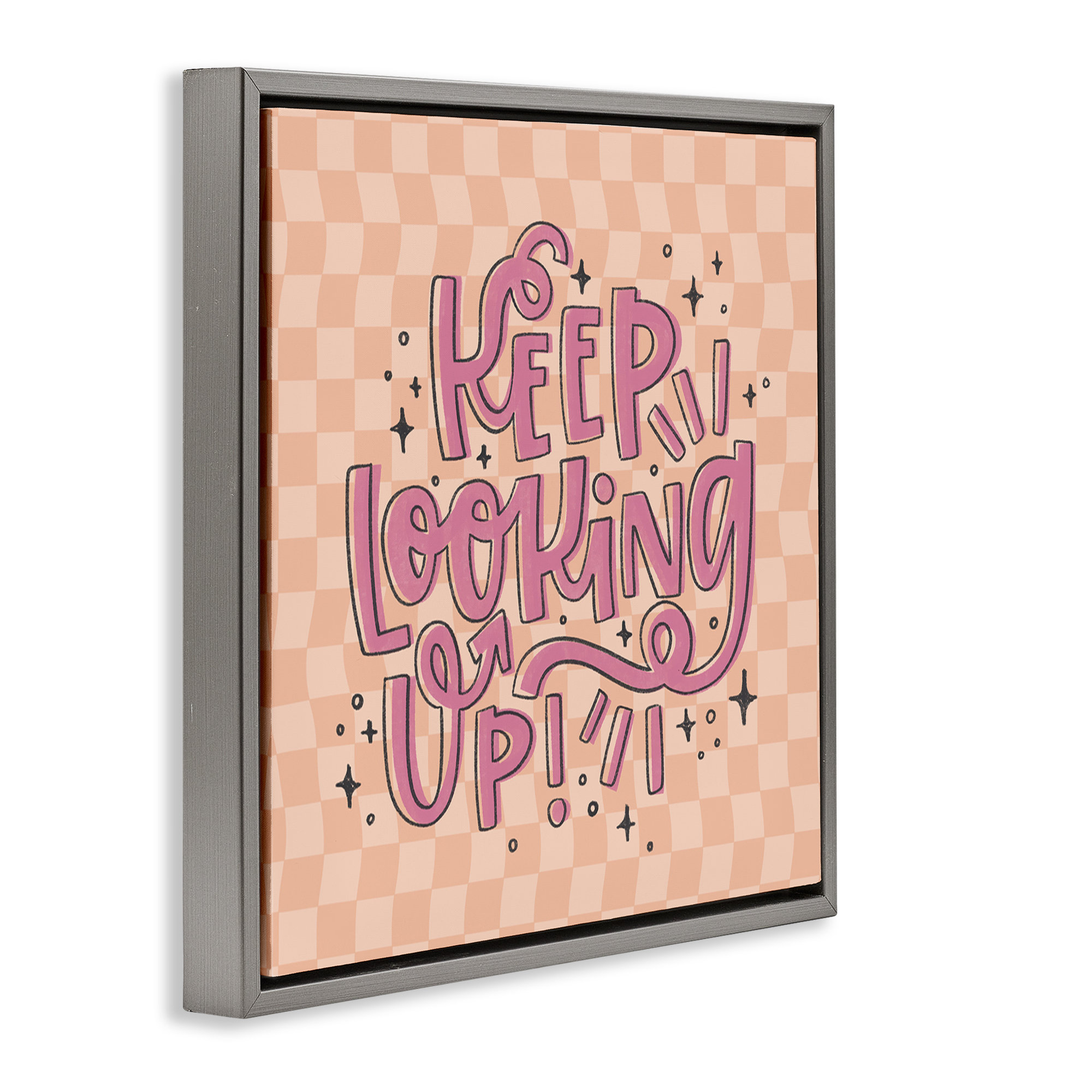 Dakota Fields Keep Looking Up on Checkered Floating Frame, design by ...