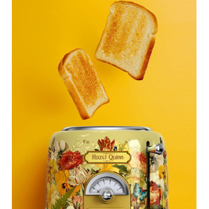 LUCULY 2-Slice Retro Toaster, 6 Browning Levels, Removable Crumb Tray ...
