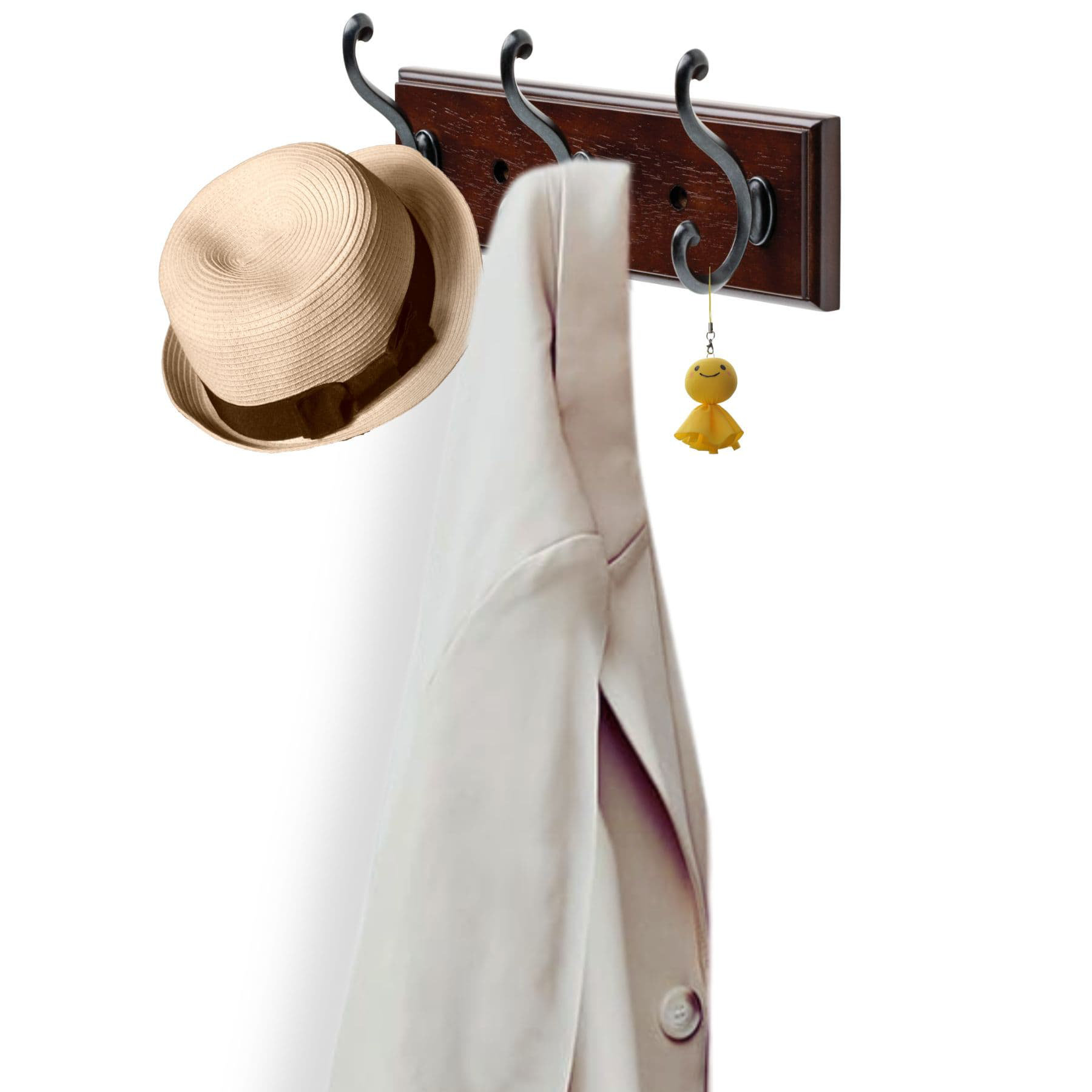 Winston Porter Takyra Wall Mounted Optional 3 - Hook Coat Rack | Wayfair