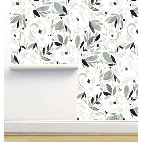 Limitless Walls Crystal W Design 12' L x 2' W Peel and Stick Wallpaper ...