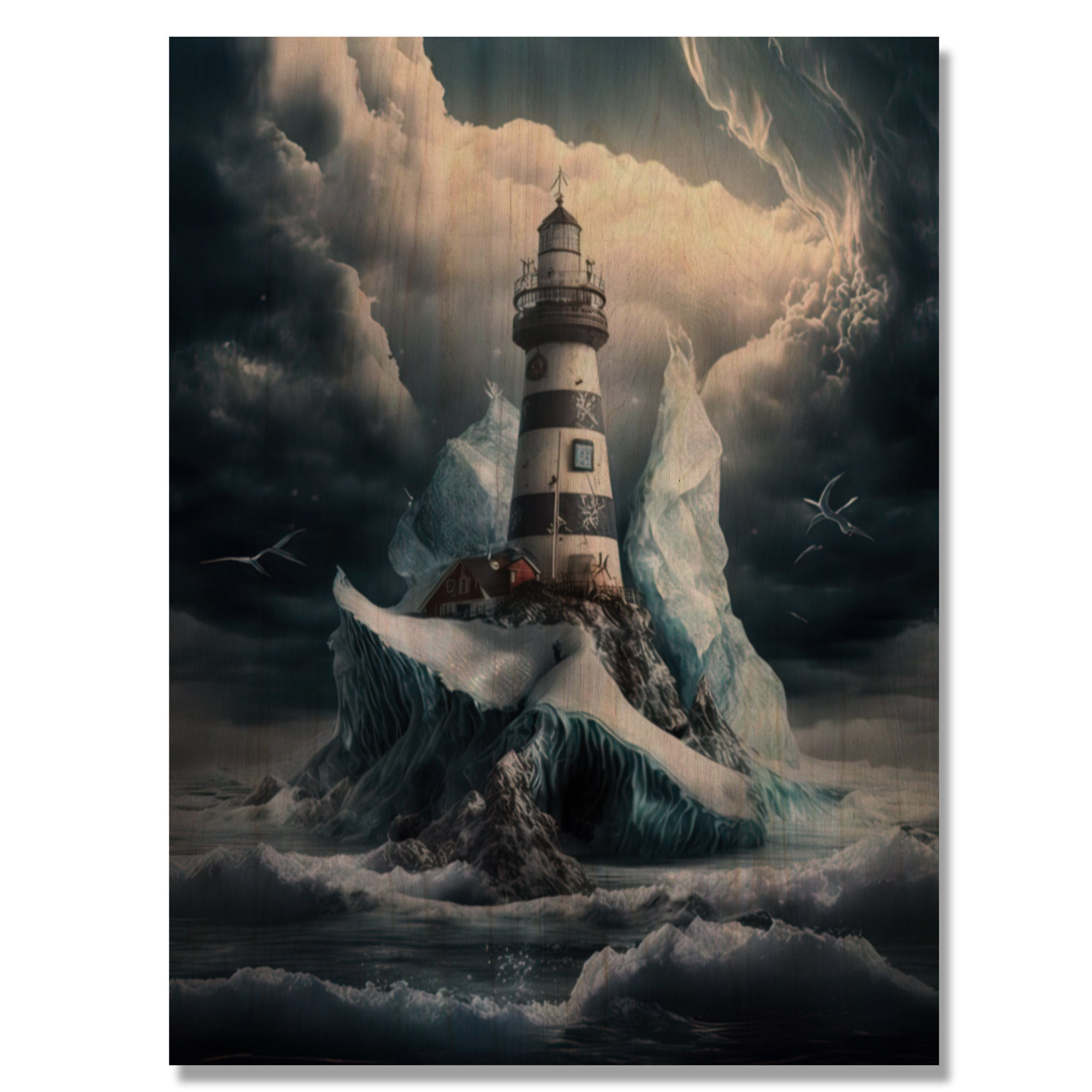 Breakwater Bay Fantasy Lighthouse In The Arctic Ocean V Fantasy ...