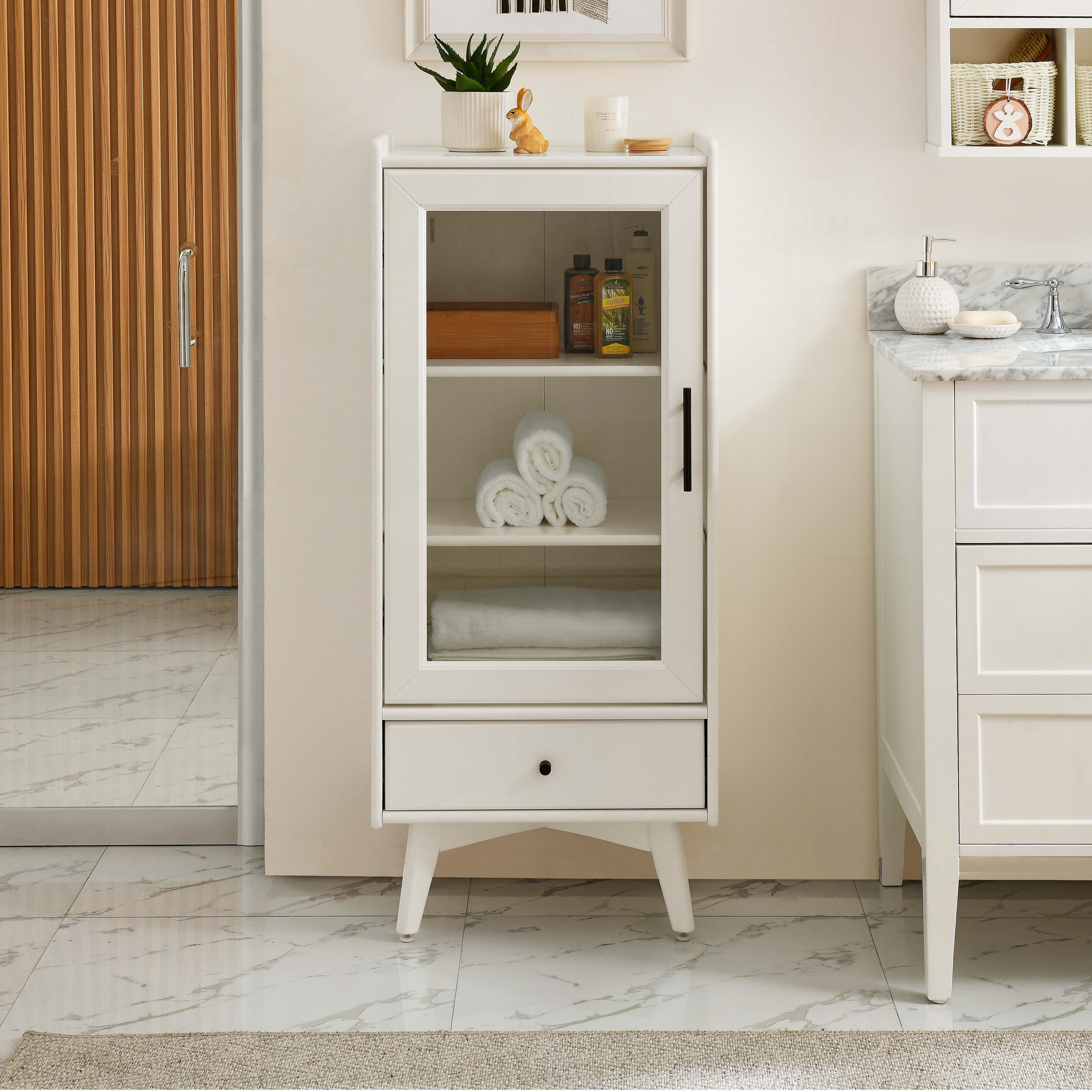 George Oliver Bathroom Storage Cabinet & Floor Standing cabinet with ...