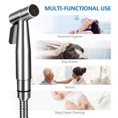 DORNBERG Elongated Hand Held Bidet with Faucet | Wayfair