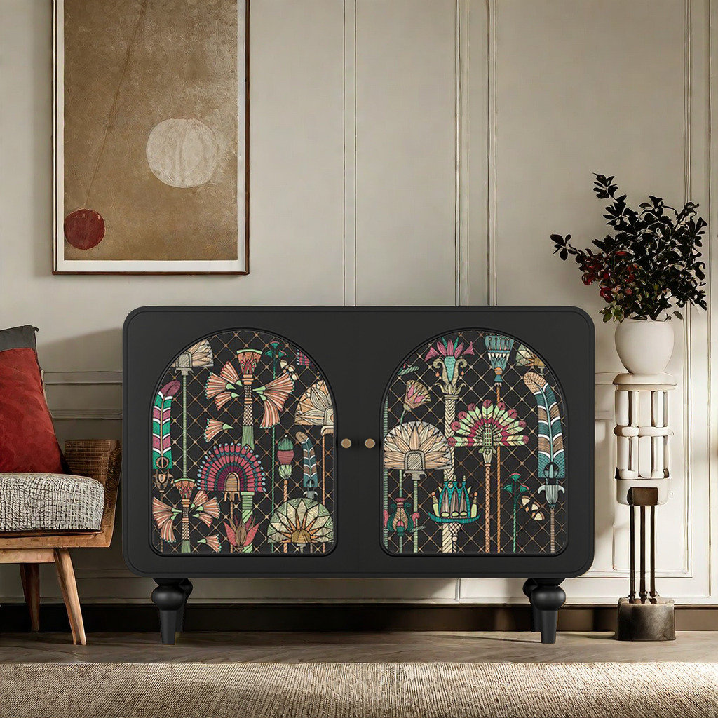 Atta Avenue Nordic Retro Style Accent Cabinet Solid Wood Accent Cabinet ...