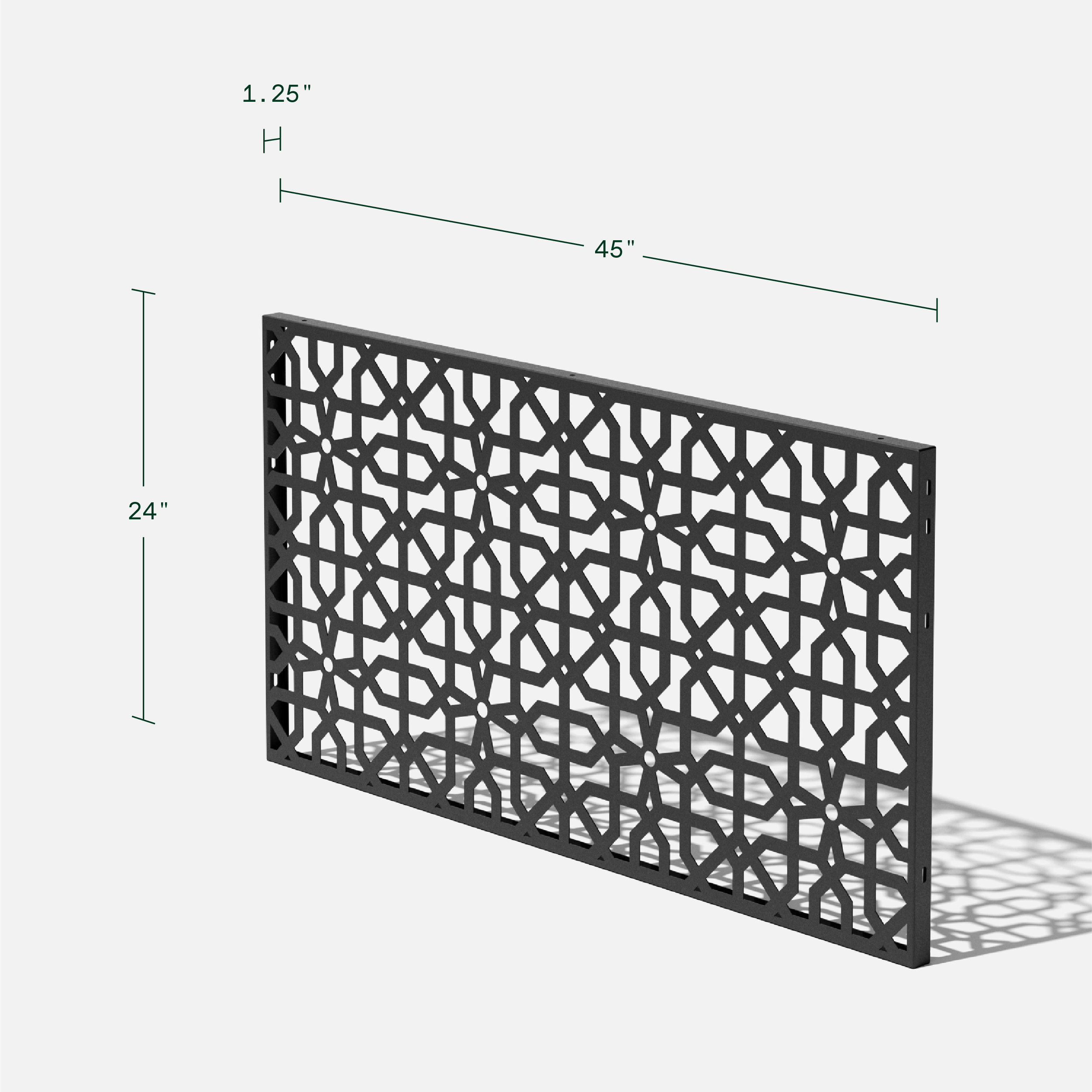 Veradek Screen Series Parilla Plastic Black Screen Panel (Set of 3 ...