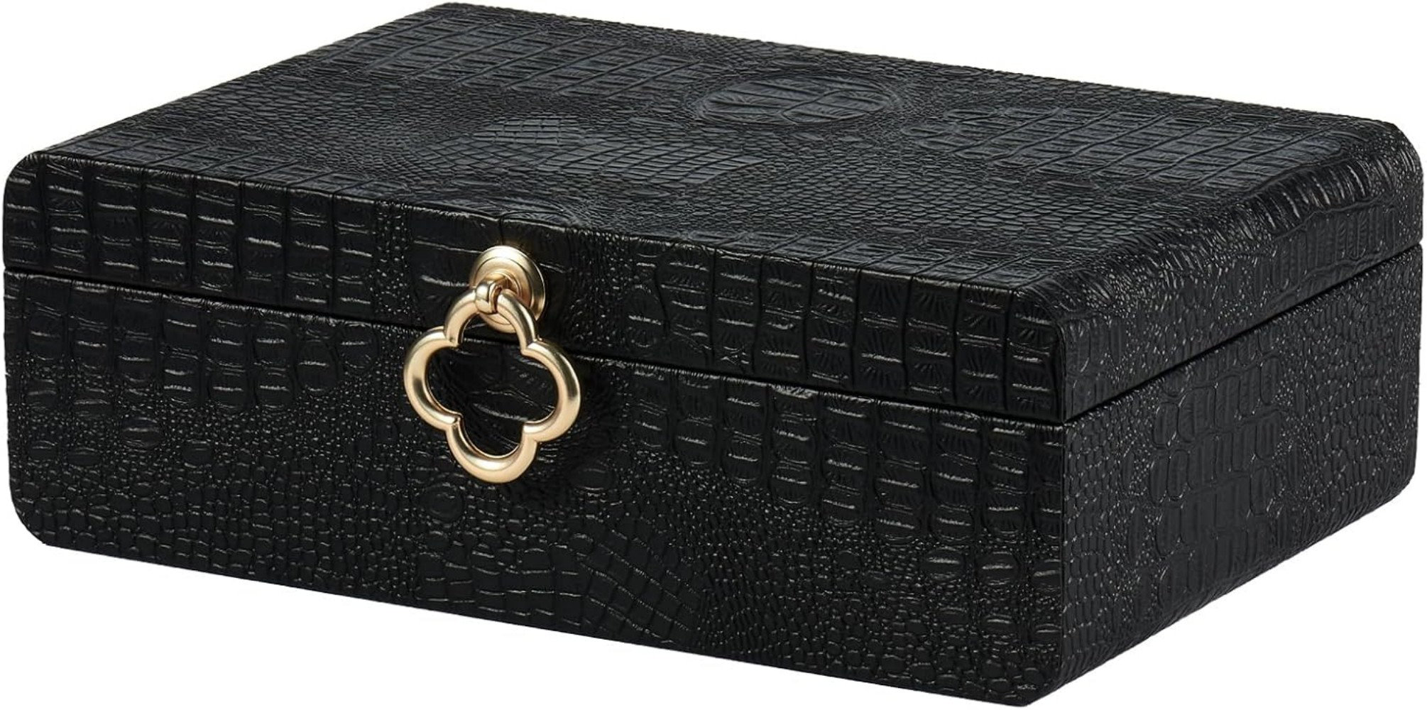 Rosdorf Park Decorative Storage Boxes With Lid Luxurious Crocodile Skin ...