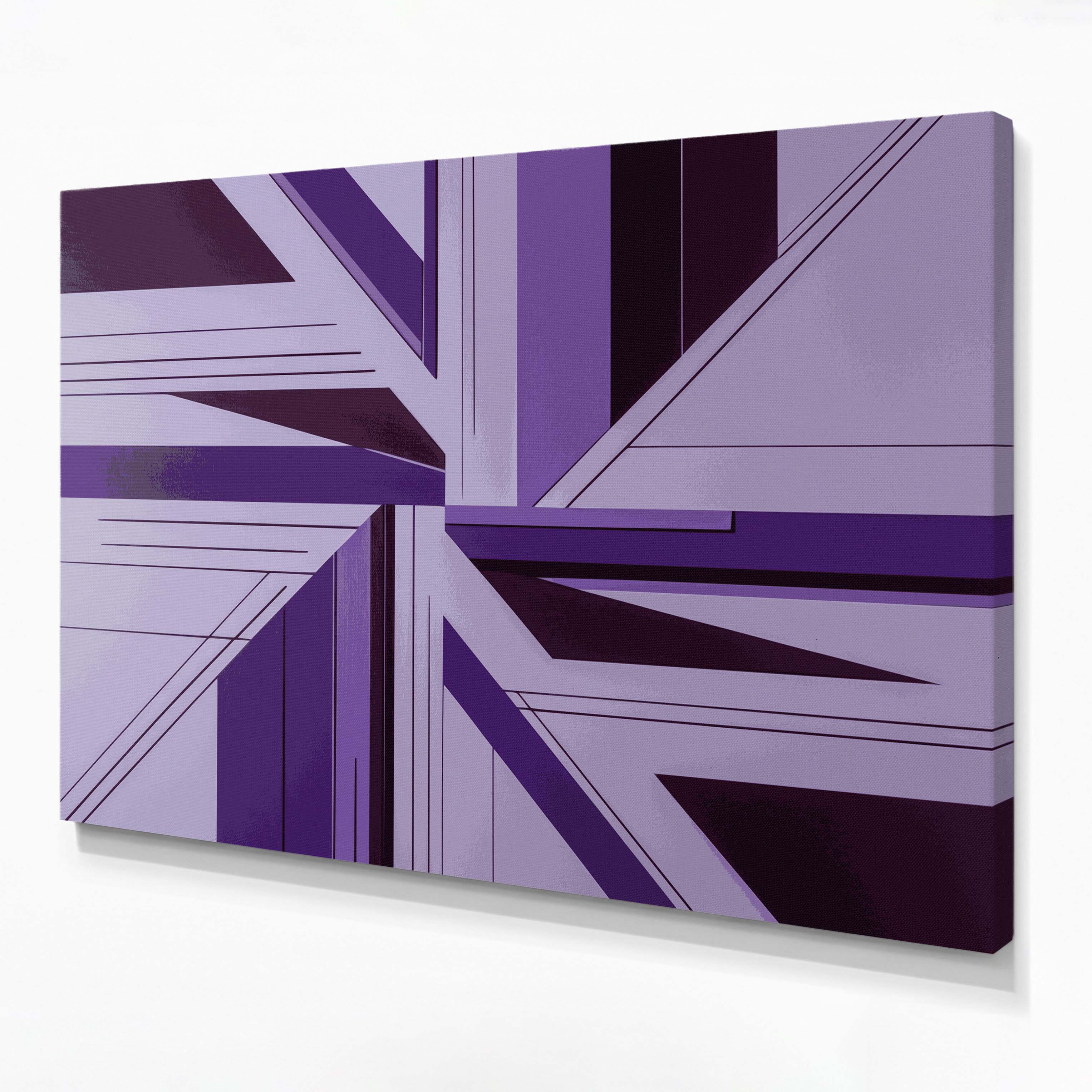 Latitude Run® Hard Edge 49 Purple Canvas Wall Art | Wayfair