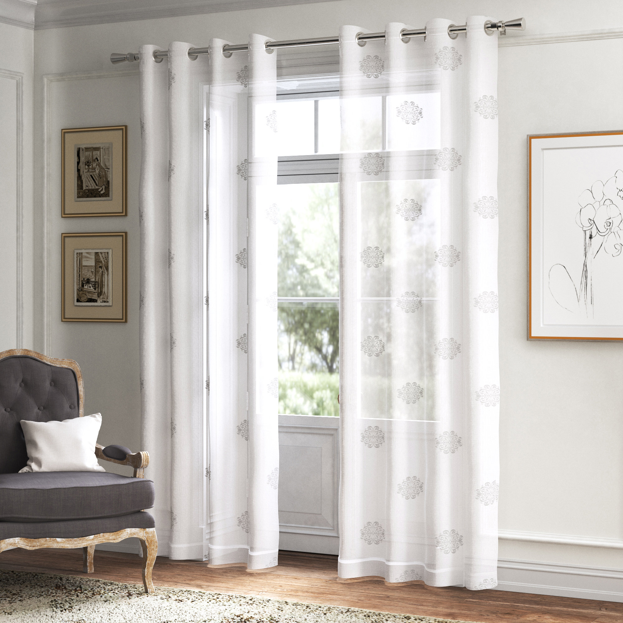 Kelly Clarkson Home Tempo Polyester Sheer Curtain Panel & Reviews | Wayfair
