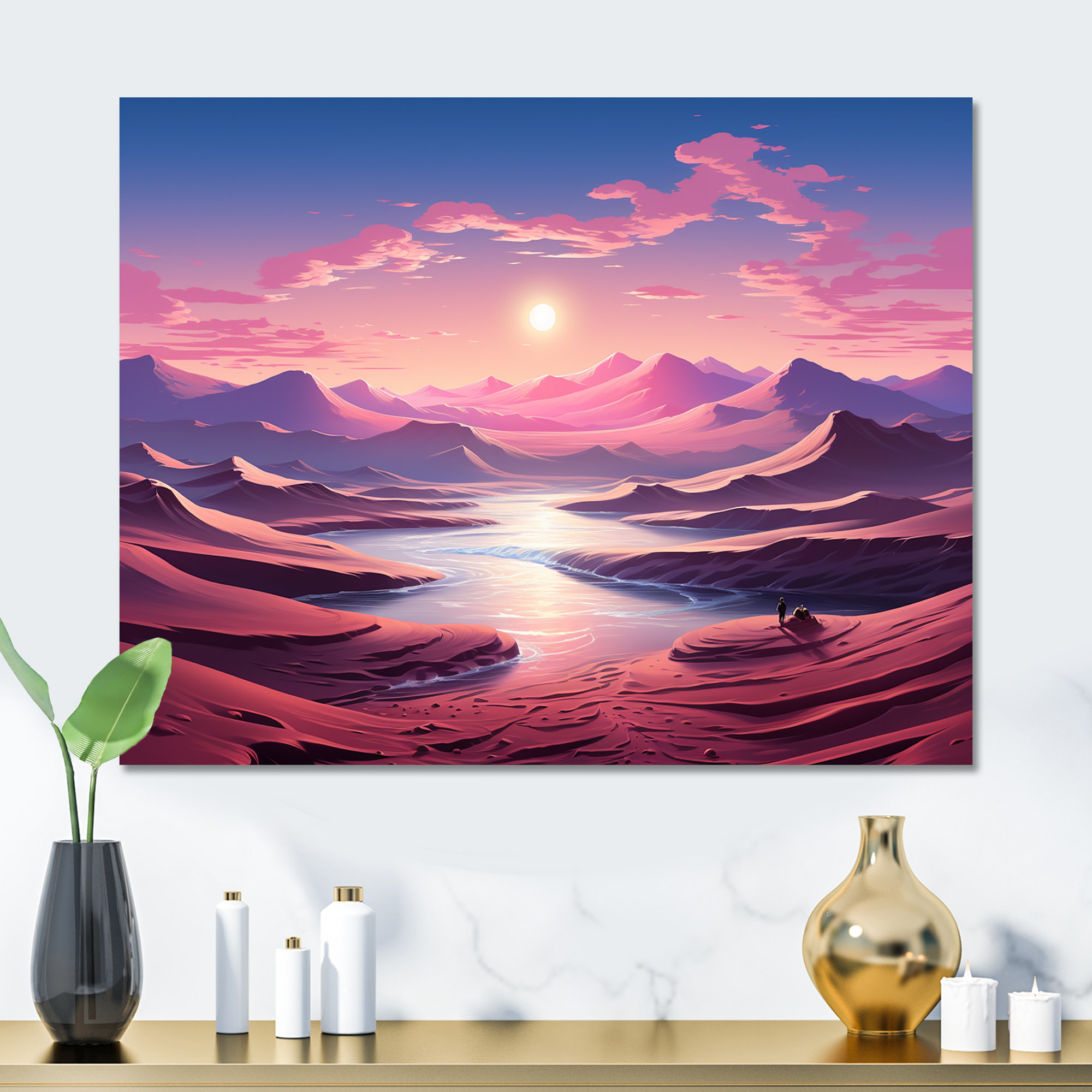 Ivy Bronx Space Desert Dreamscape Roseate Sky I - Space Landscapes ...