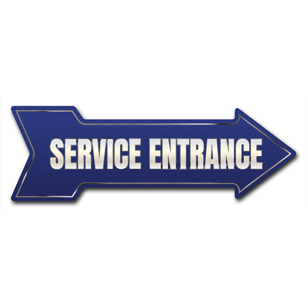 SignMission Decal-999619_Service Entrance Arrow Decal Funny Home Décor ...