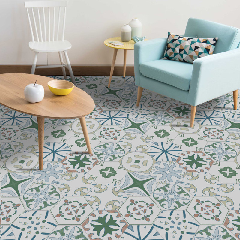 Latitude Run Seamingless Hexagon 20cm x 23cm PVC Mosaic Tile | Wayfair ...