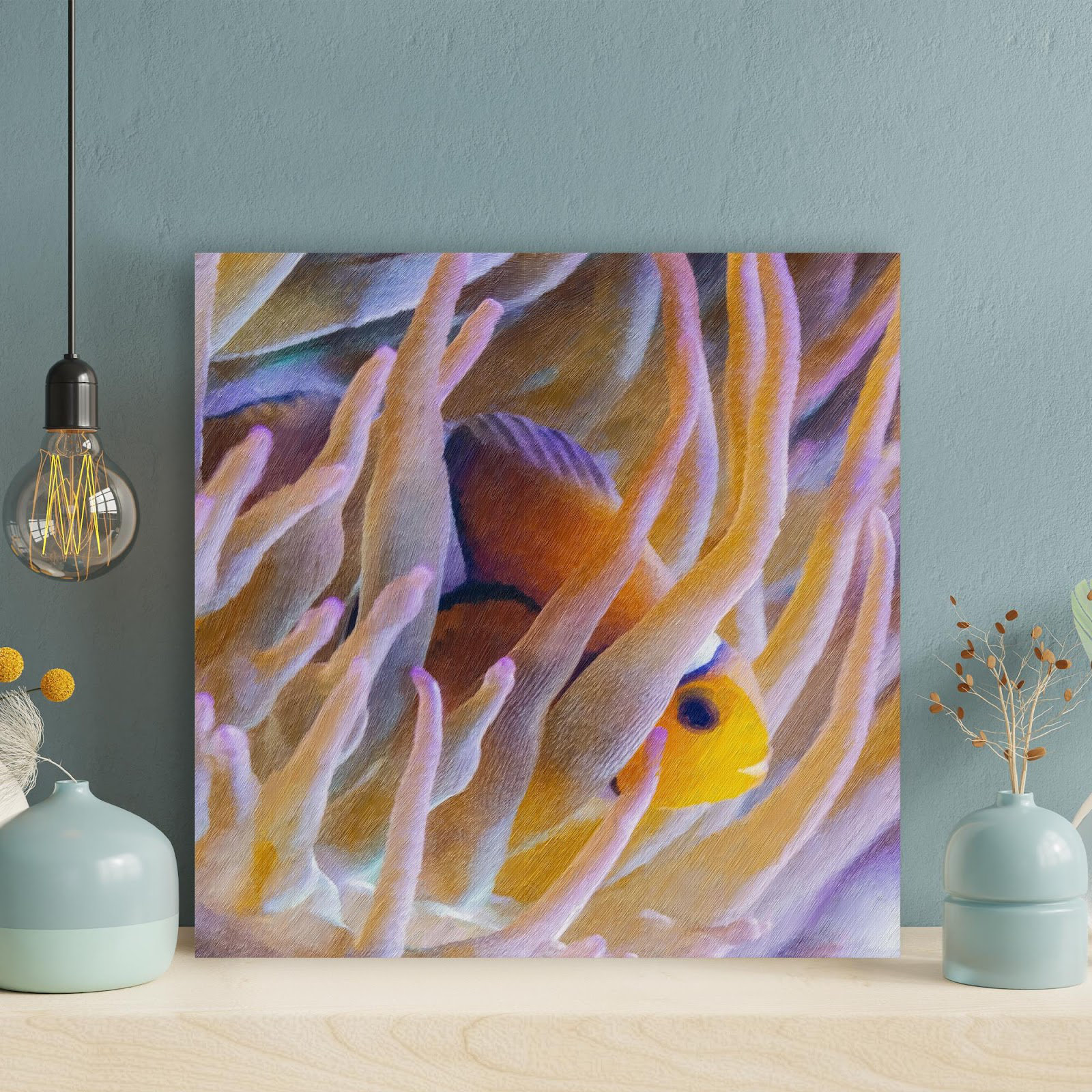 Rosecliff Heights A Clownfish Into Coral 1 - 1 Piece Square Graphic Art ...