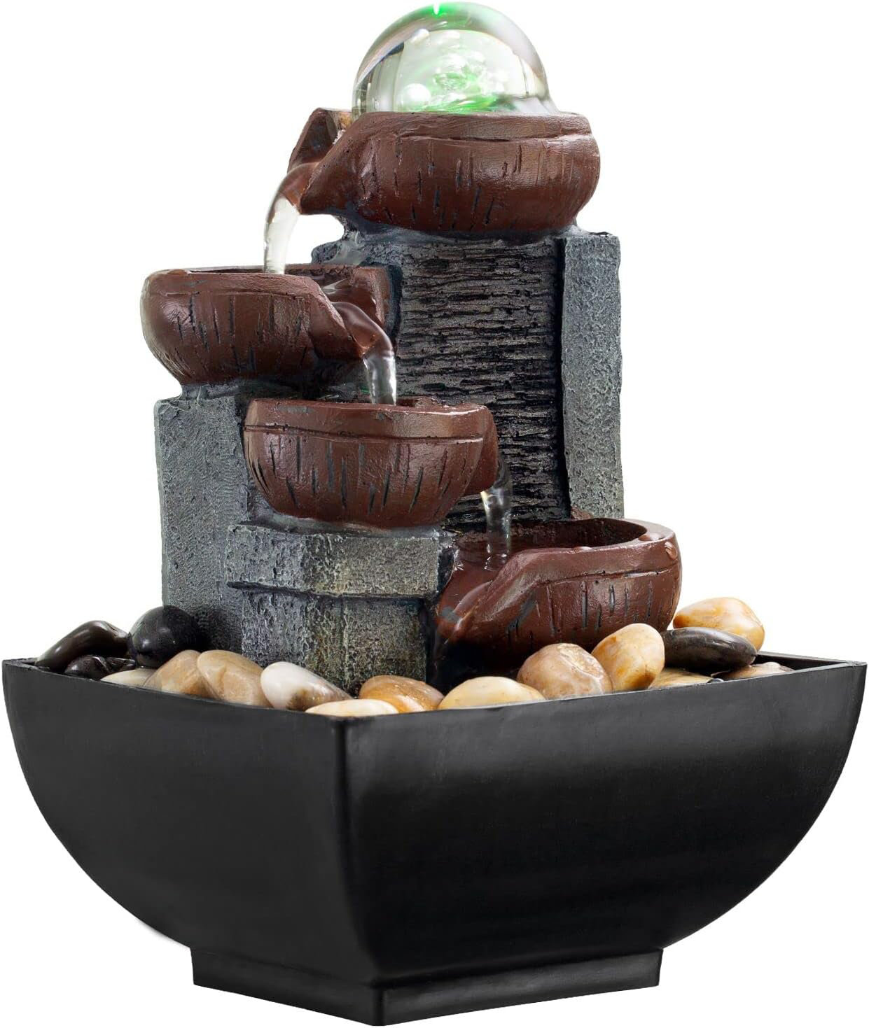 Winston Porter Tabletop Fountain Indoor Office Relaxation Desktop ...