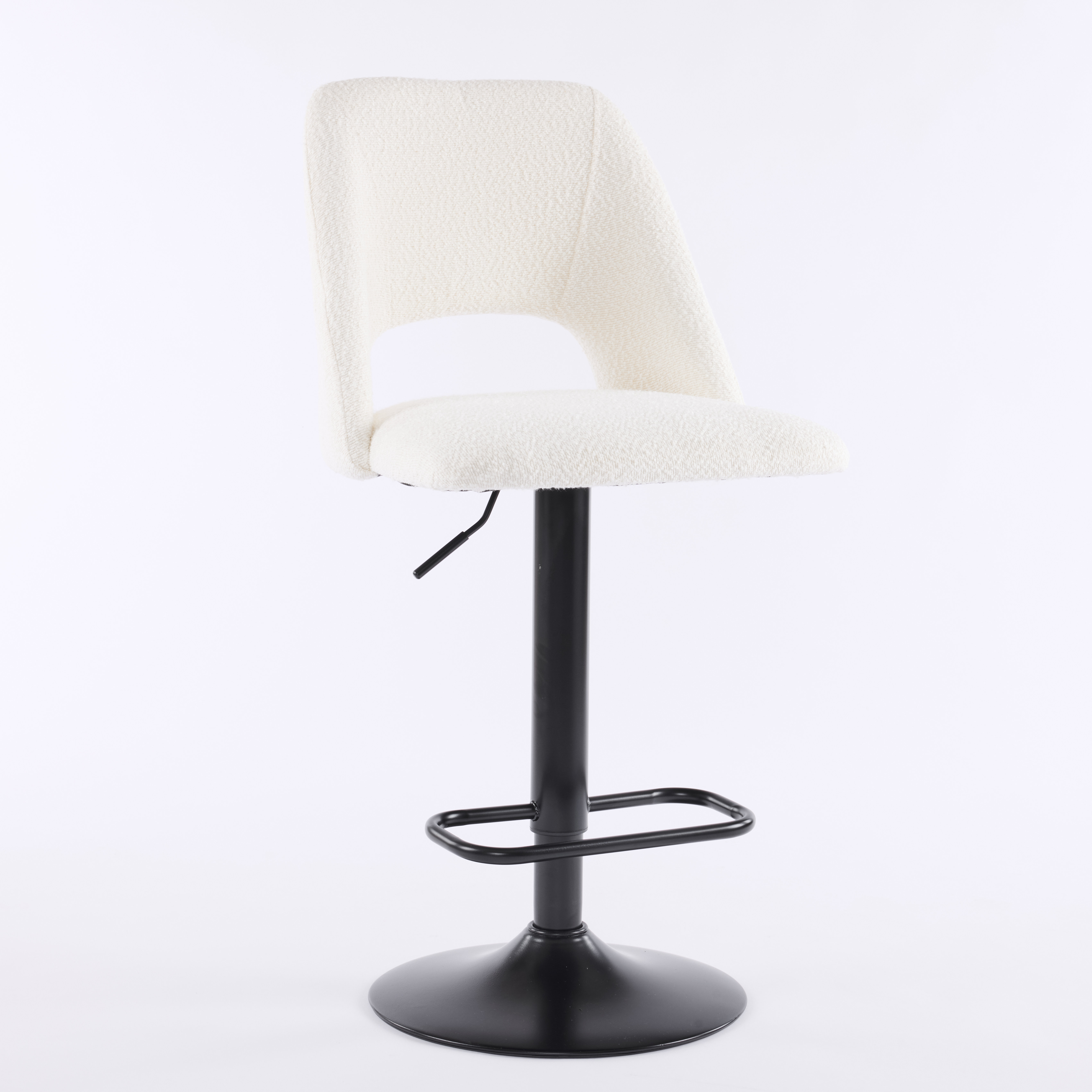 Latitude Run® Edwin Swivel Adjustable Height Bar Stool Beige Bocule ...