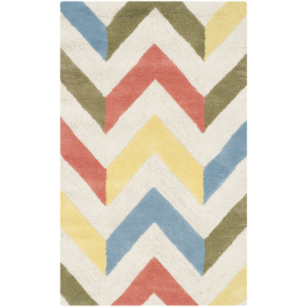 George Oliver Ellicott Hand Tufted Wool Chevron Rug & Reviews | Wayfair