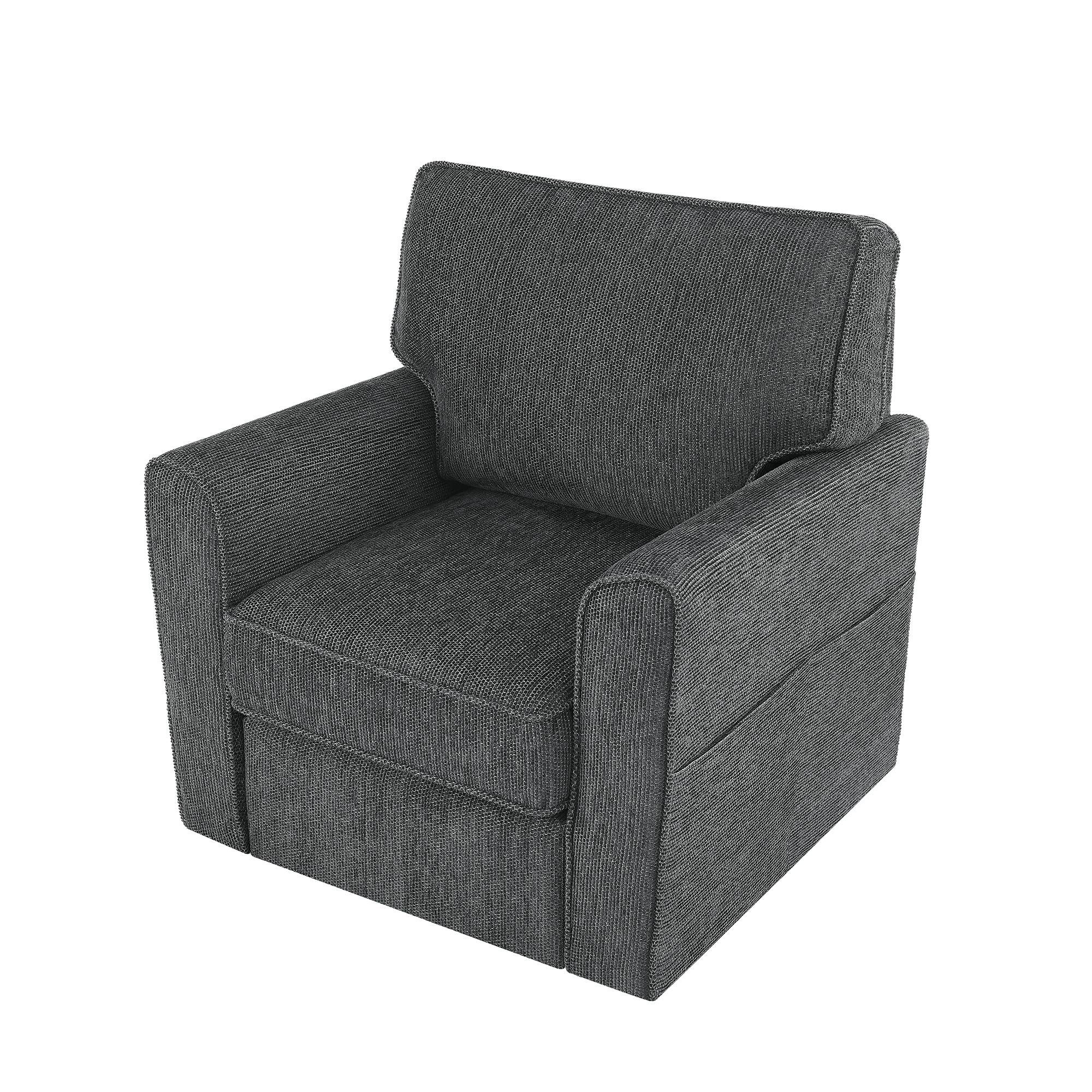 Latitude Run® 360° Swivel Chair Accent Barrel Armchair Swivel Sofa ...