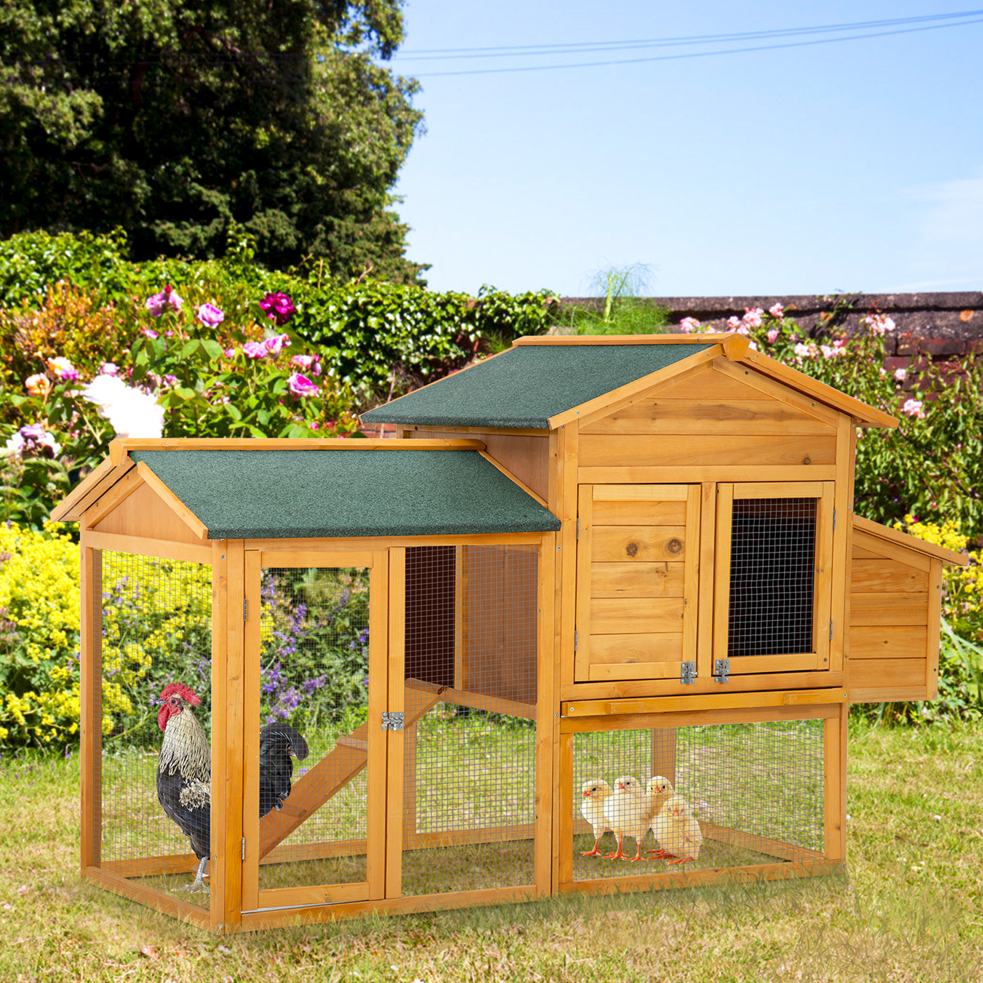 Tucker Murphy Pet™ 10 square feet Wood Chicken Coop Chicken House ...