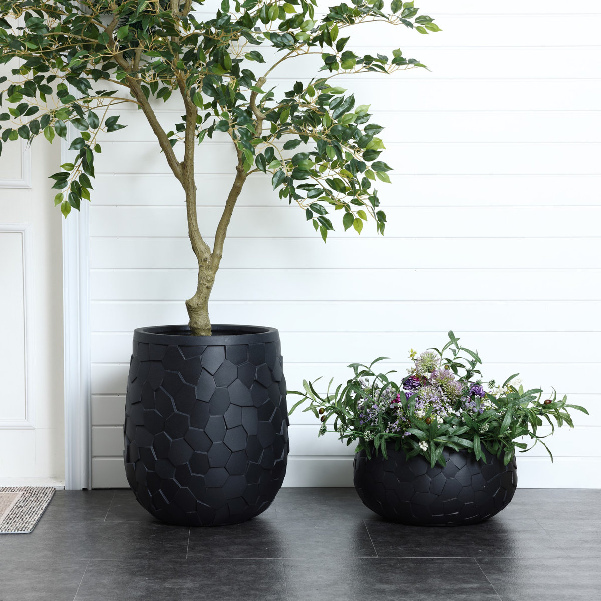Corrigan Studio® Black Beehive Round Planter | Wayfair